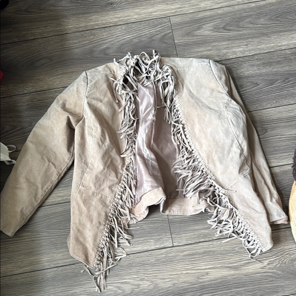 Dialogue | Jackets & Coats | Dialogue Womens Suede Leather Jacket Tan ...